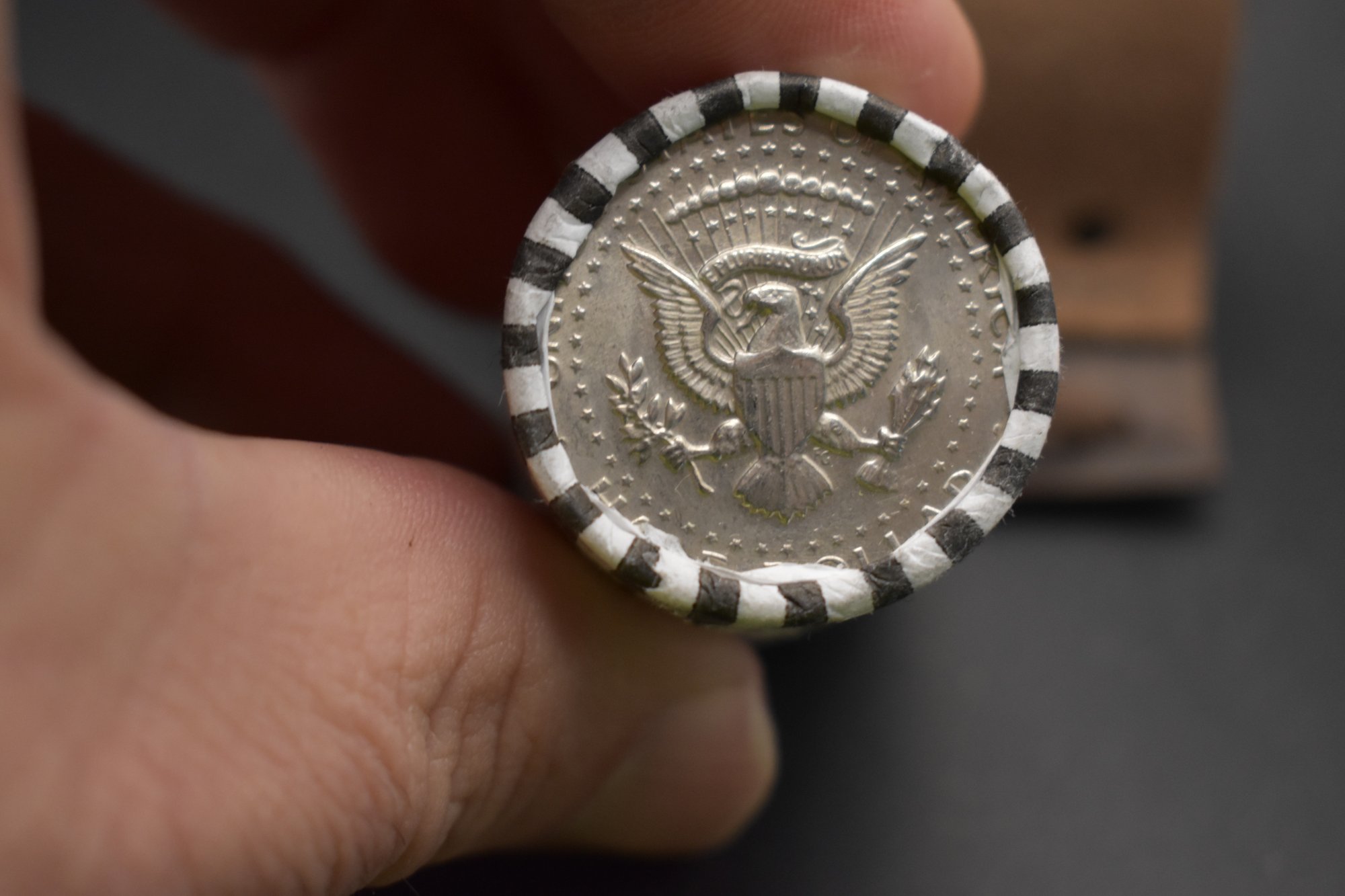 Bank Roll Of 50 Cent Kennedy Half Dollar Coin #1785 | Auctionninja.com