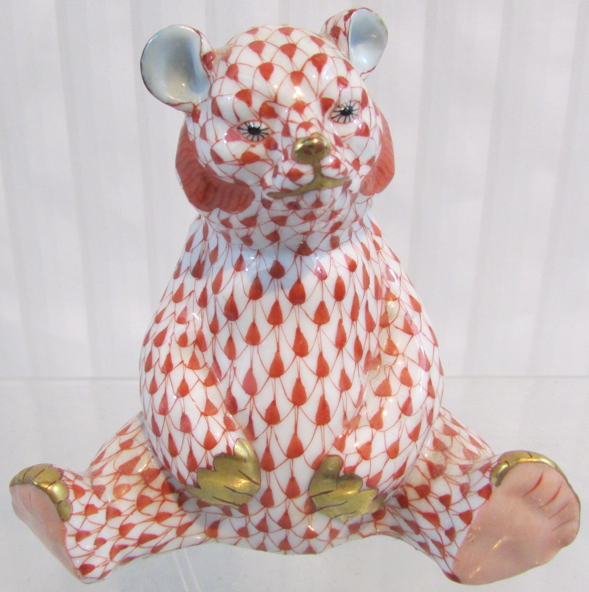 Vintage HEREND Figurine, Hand Painted BEAR CUB, Nicely Detailed, Made ...