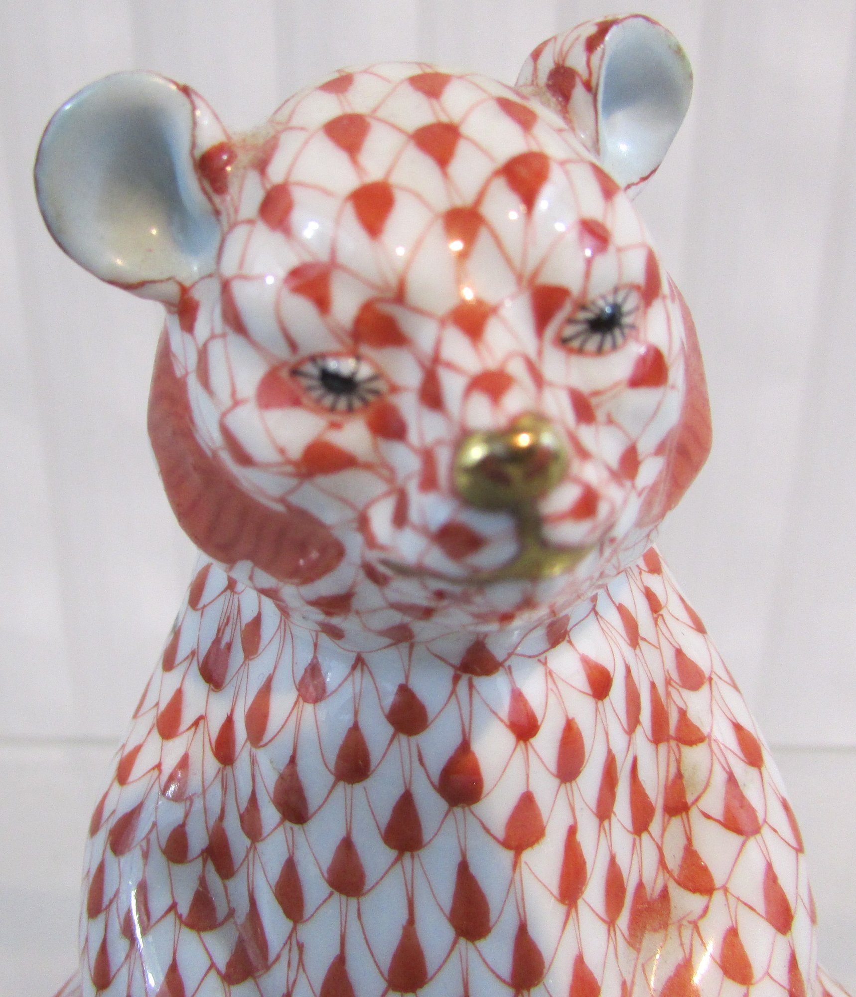 Vintage HEREND Figurine, Hand Painted BEAR CUB, Nicely Detailed, Made ...