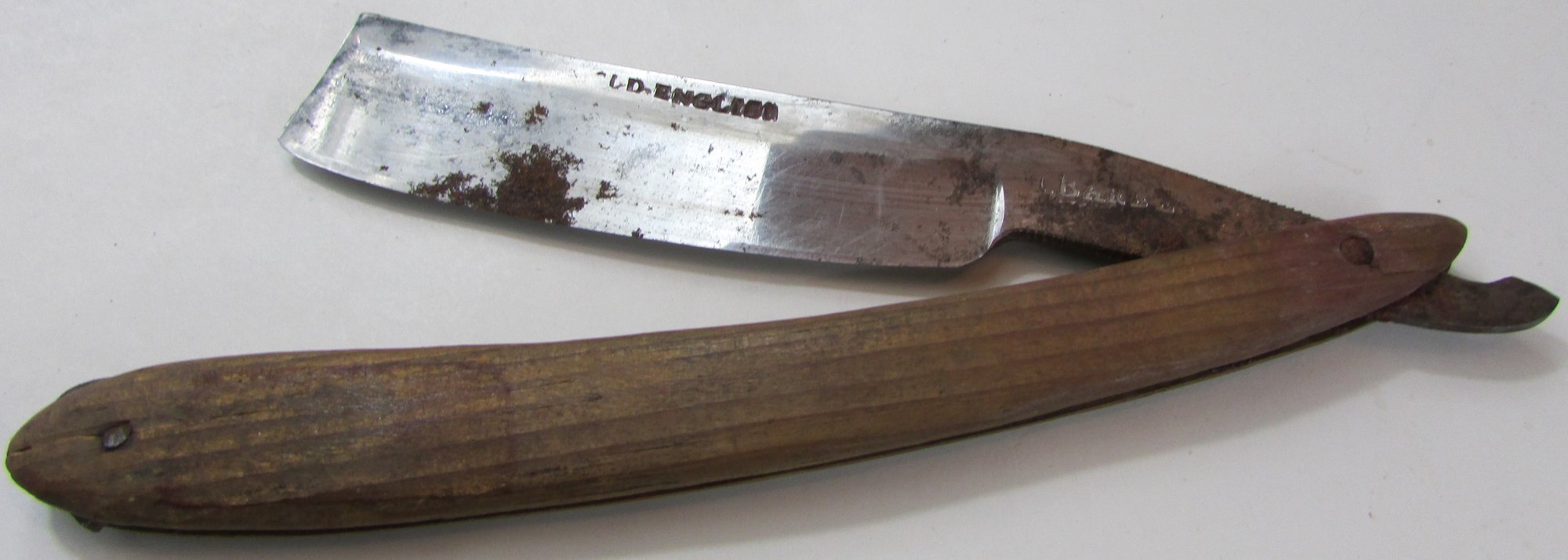 Vintage OLD ENGLISH Brand, Straight RAZOR, WOOD Handle #16307 ...
