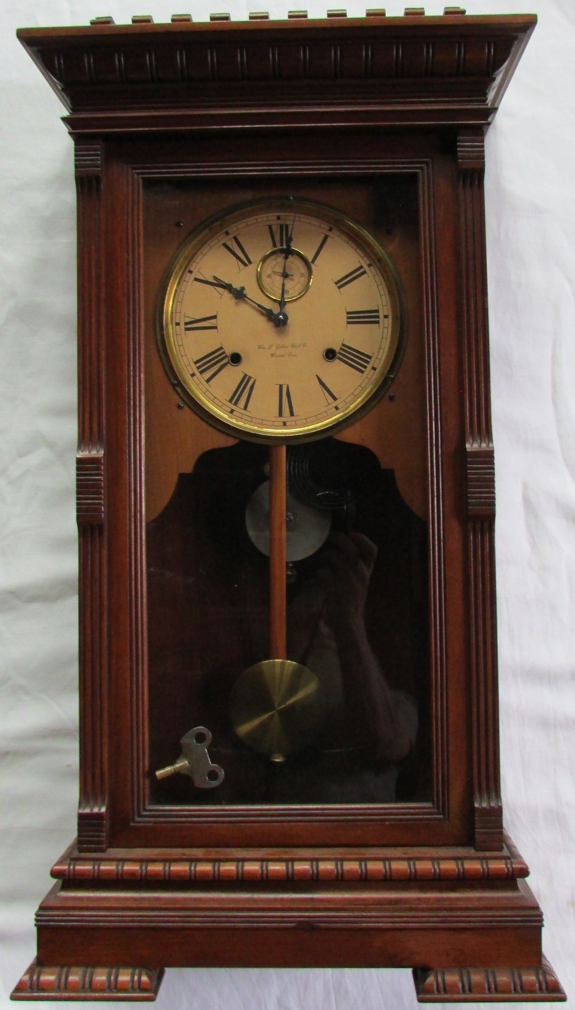 Vintage WM. L. GILBERT Brand, Mantle Or Wall CLOCK, ROUND FACE Style ...