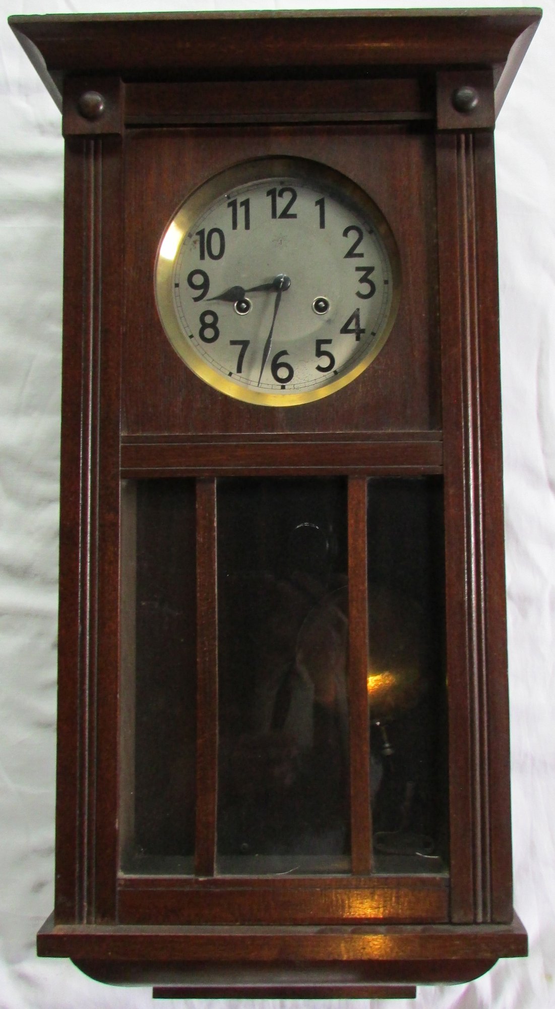 Vintage JUNGHANS Brand, Wall CLOCK, ROUND FACE Style, Detailed WOOD ...