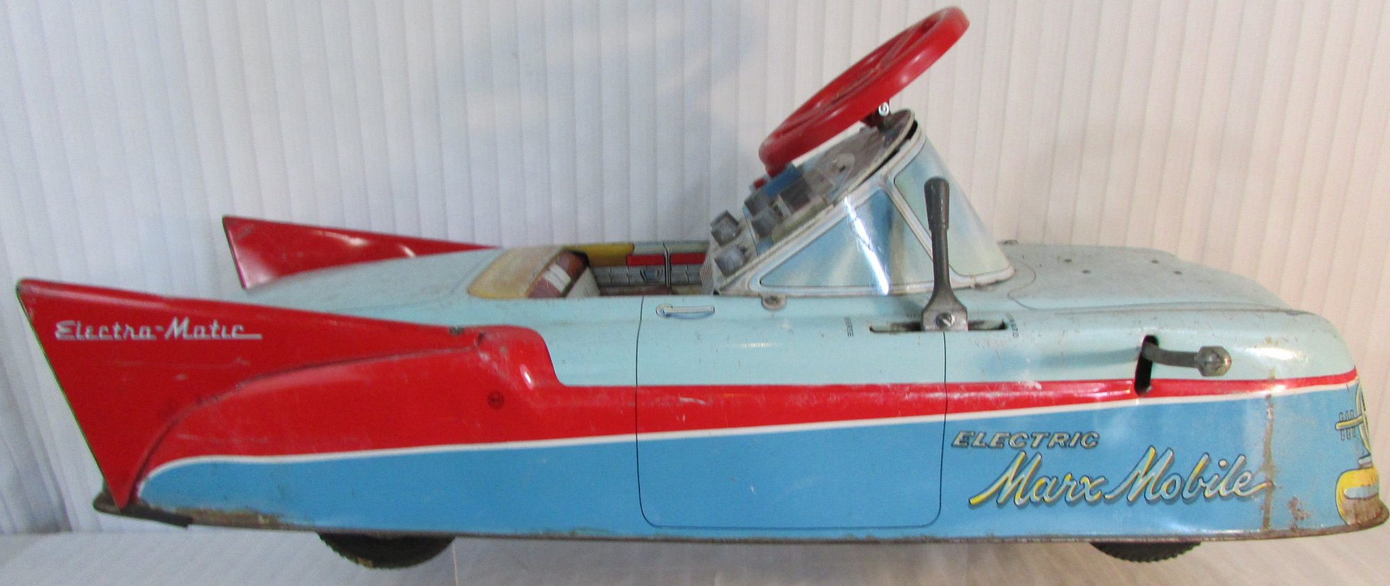 Vintage MARX TOYS Brand, Tin MARX MOBILE, Ride On ELECTRIC CAR, Approx ...