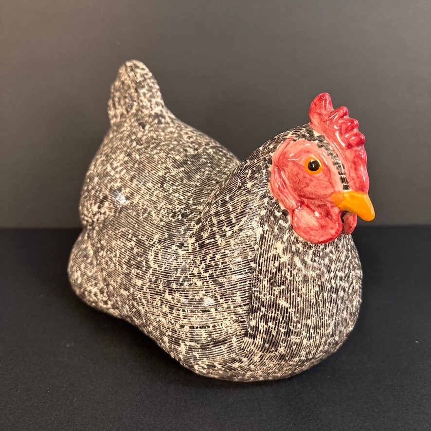 French Hand Painted Ceramic Hen #3530 | Auctionninja.com