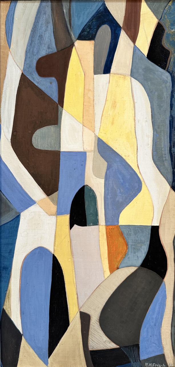 Elizabeth H. Frisch (CT/MA, 1910-1980) Abstract Composition #1, Oil On ...