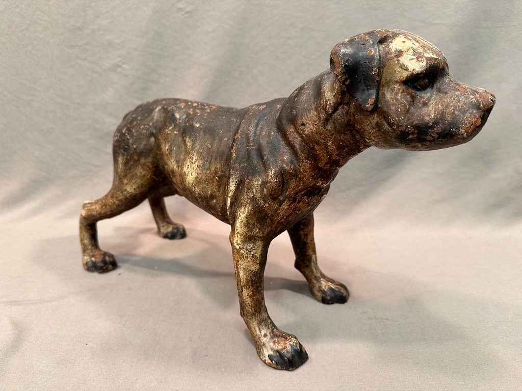 Antique Cast Iron Bull Mastiff Dog Doorstop, 10.5" H #4347 ...