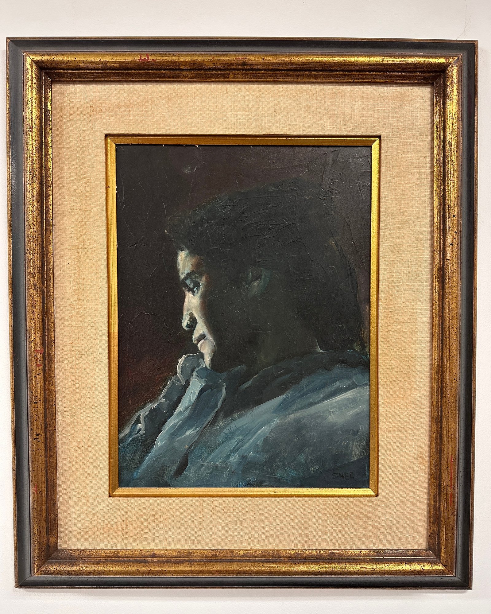 Lewis Sher (American 1938-2011) Oil Painting, Portrait Of A Woman #4585 ...