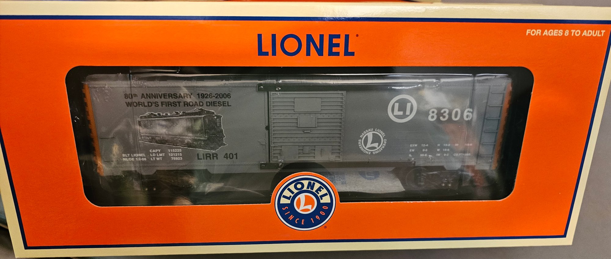 #387 - Lionel LIRR Anniversary Diesel Boxcar #44269 | Auctionninja.com
