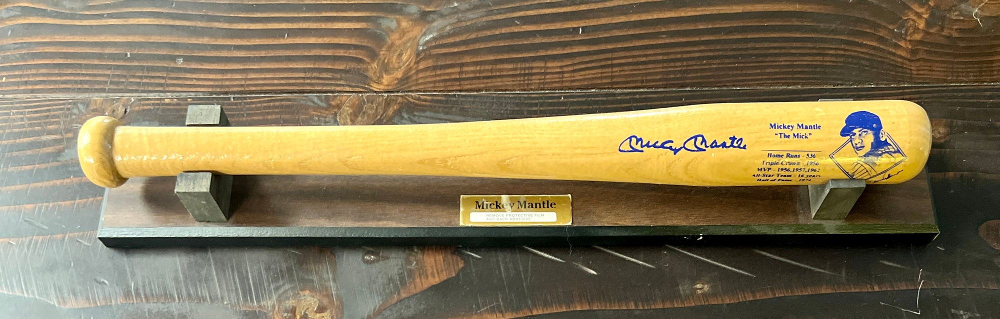 Small Scale Mickey Mantle Bat With Display And Facsimile Auto #45414 ...
