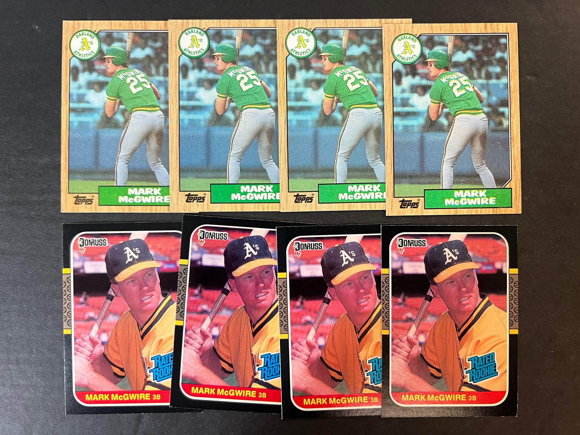 JOSE CANSECO MARK MCGUIRE ROOKIE BASEBALL CARD LOT #66374 ...