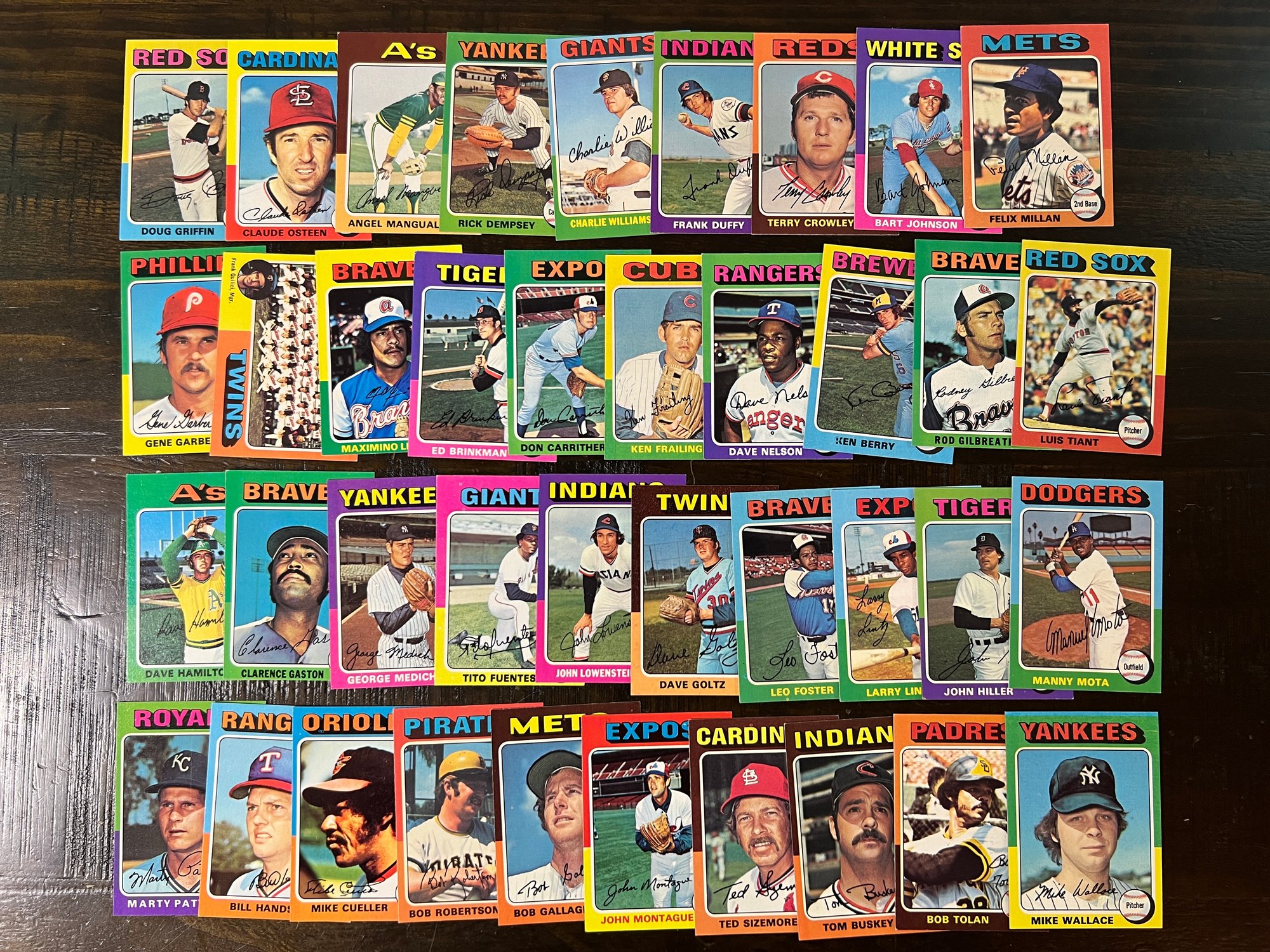 1975 TOPPS BASEBALL CARD LOT MINT CONDITION #67508 | Auctionninja.com