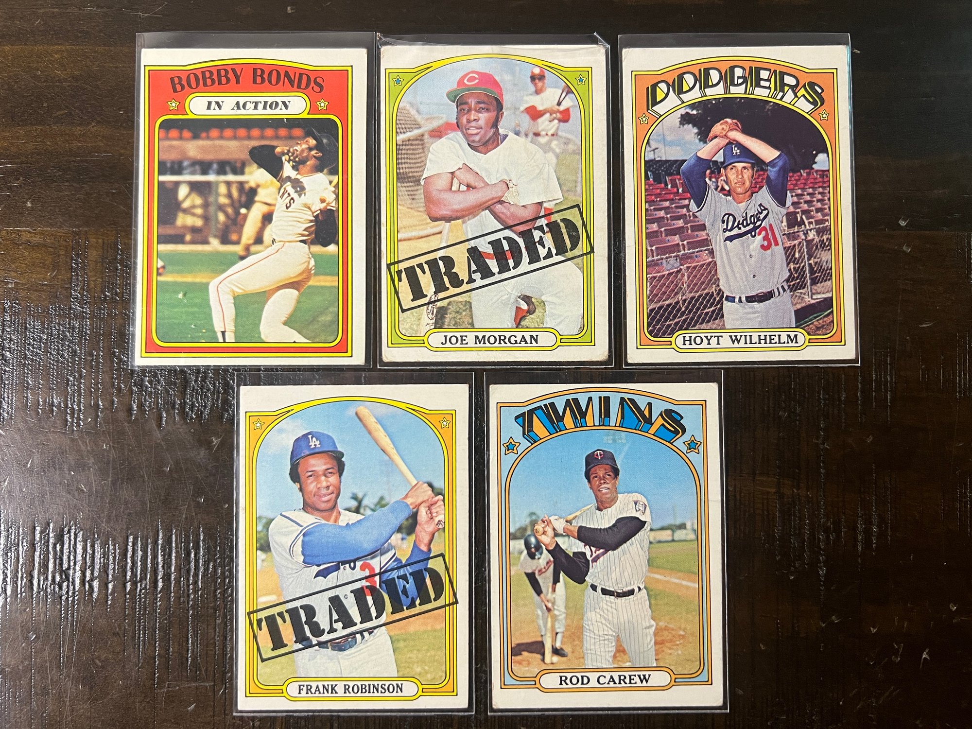 1972 Topps Baseball Card Lot Of 5 With Stars And Traded #69204 ...