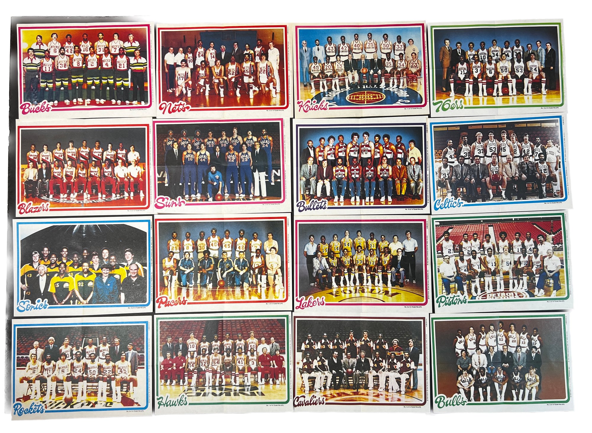 1980 Topps Basketball Team Pin-up Photos Complete Set (16) #31184 ...