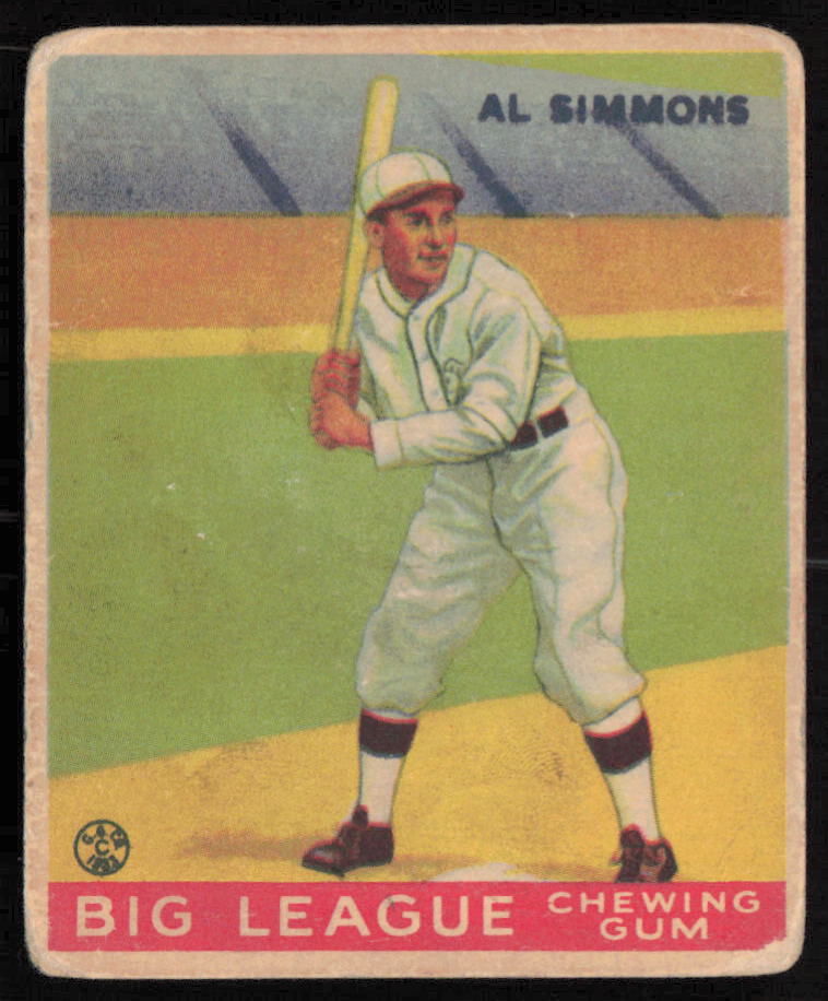 1933 GOUDEY AL SIMMONS BASEBALL CARD #54471 | Auctionninja.com