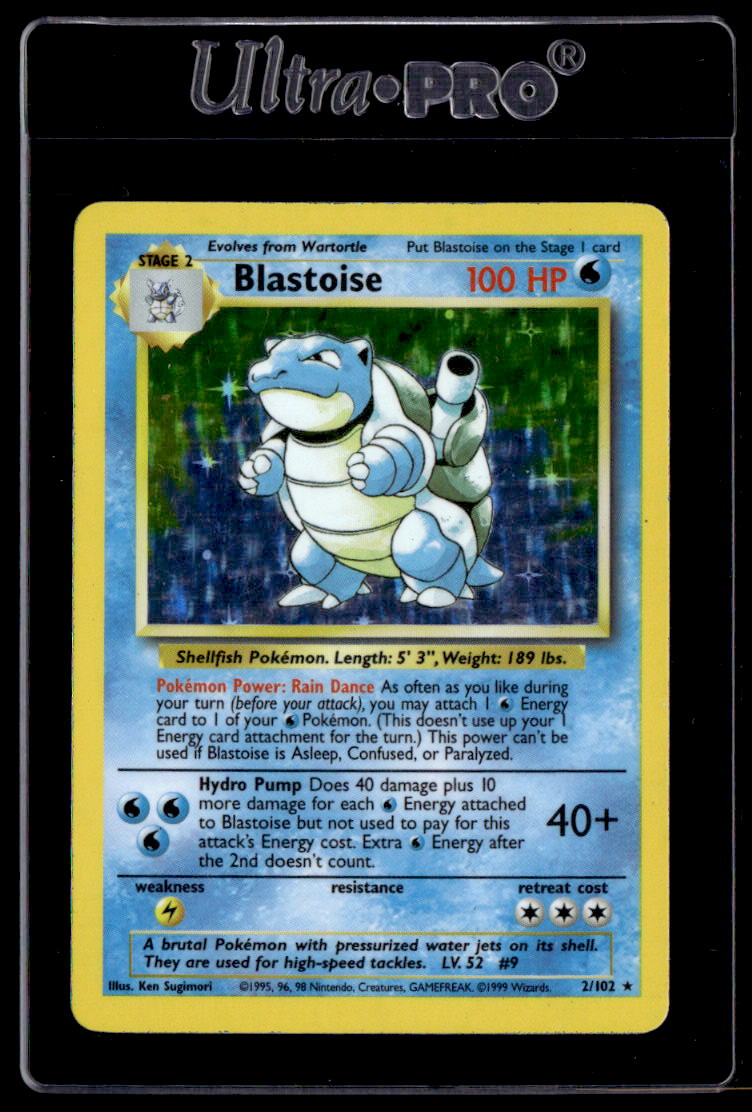 1999 HOLO BASE SET BLASTOISE POKEMON CARD #68208 | Auctionninja.com