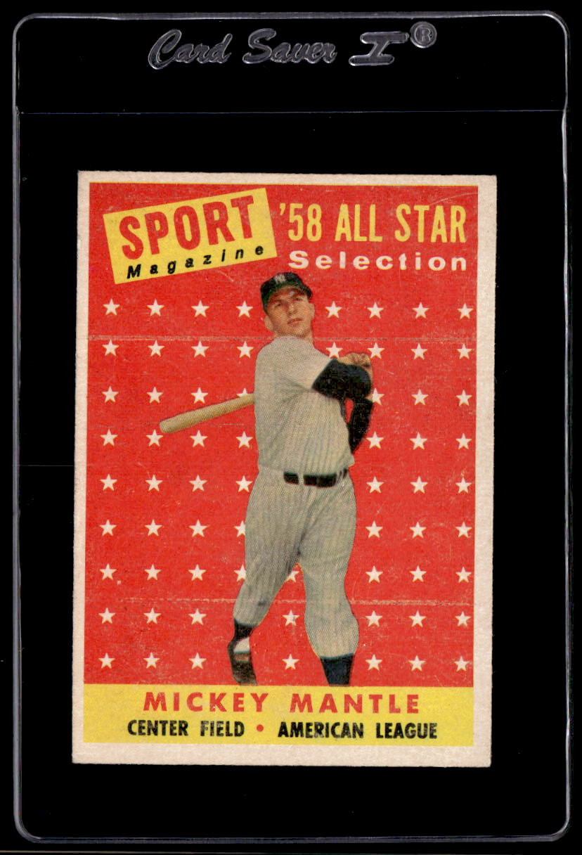 1958 Topps Mickey Mantle Baseball Card All Star #69138 | Auctionninja.com