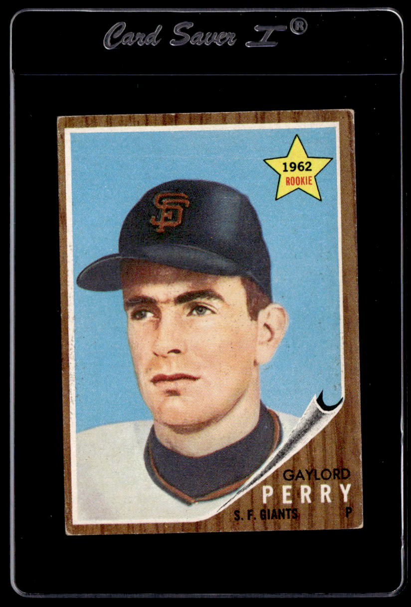 1962 Topps Gaylord Perry Baseball Rookie Card #69697 | Auctionninja.com