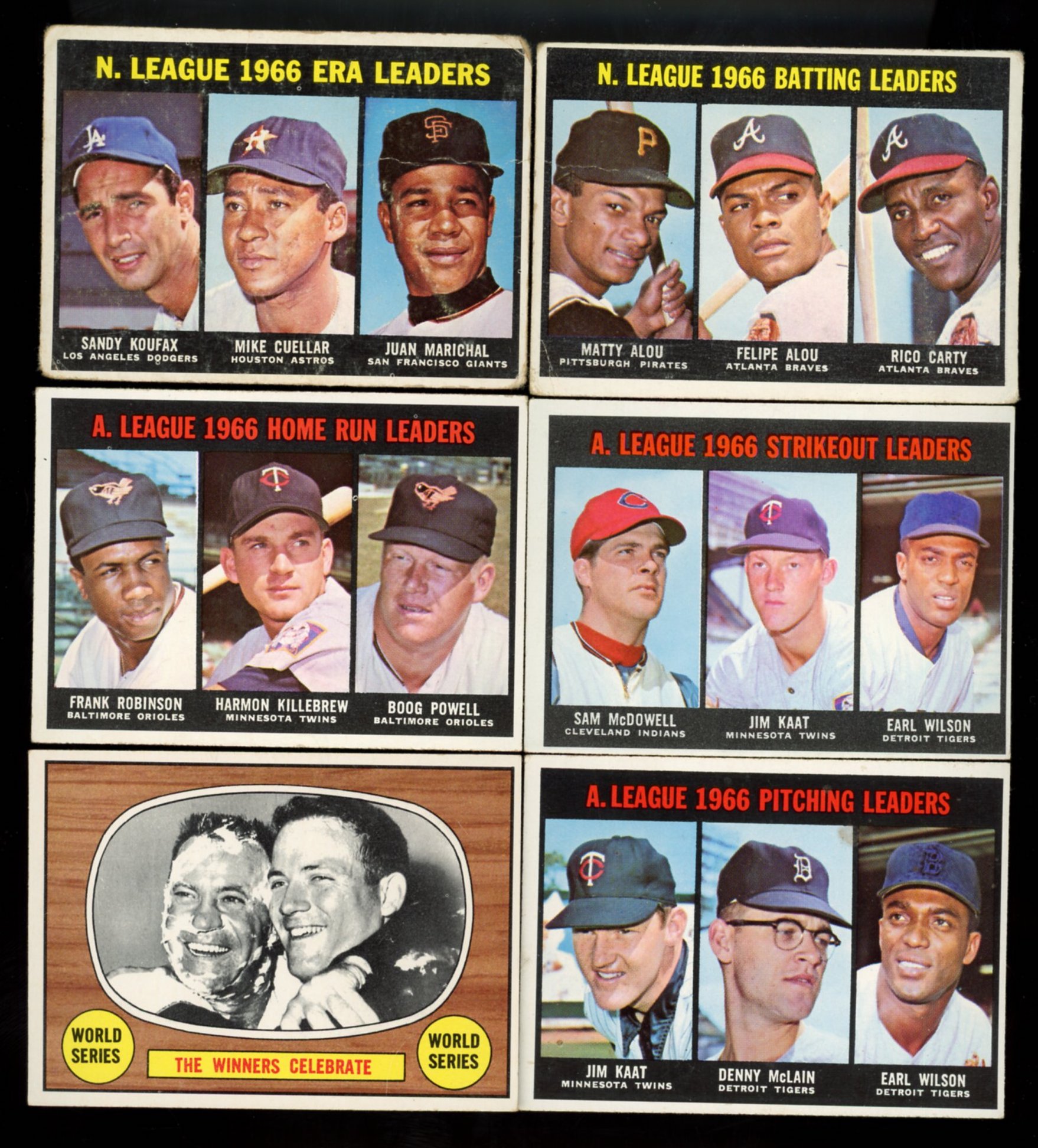 1967 TOPPS BASEBALL LOT OF 6 #20968 | Auctionninja.com