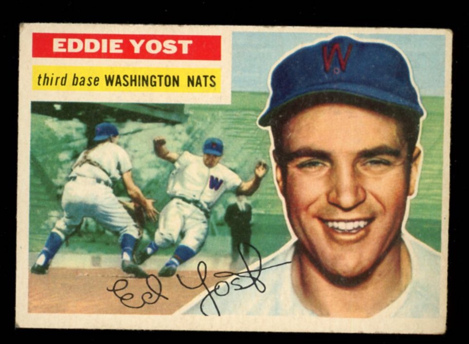 1956 TOPPS BASEBALL EDDIE YOST #25831 | Auctionninja.com