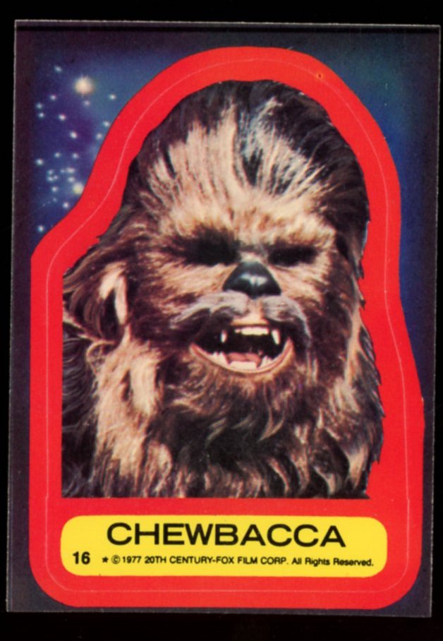 1977 STAR WARS STICKER CHEWBACCA #27764 | Auctionninja.com