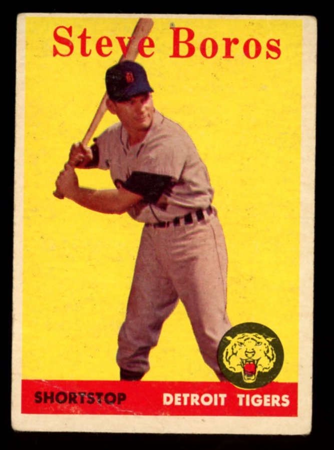 1958 TOPPS BASEBALL STEVE BOROS #28138 | Auctionninja.com