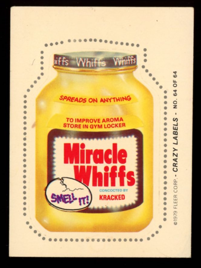 1979 Fleer Crazy Labels MIRACLE WHIFFS #31534 | Auctionninja.com