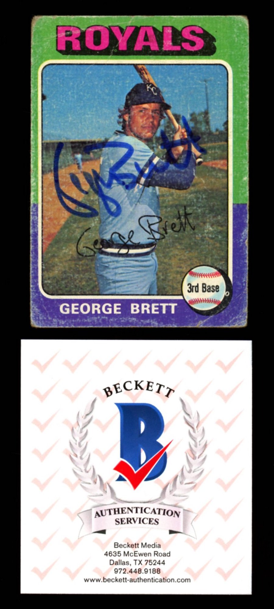 BECKETT GEORGE BRETT RC 1975 TOPPS BASEBALL CARD #55116 | Auctionninja.com