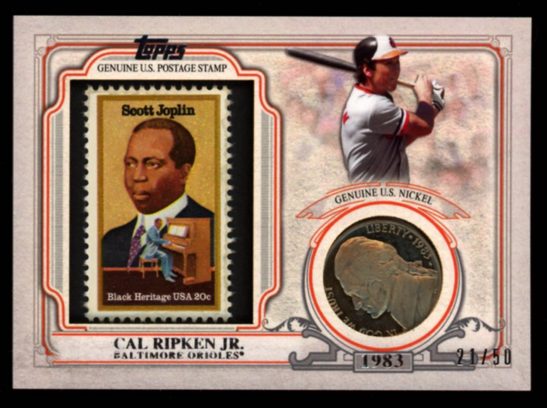 2016 TOPPS /50 COIN & STAMP WORLD SERIES CAL RIPKEN JR BASEBALL CARD ...