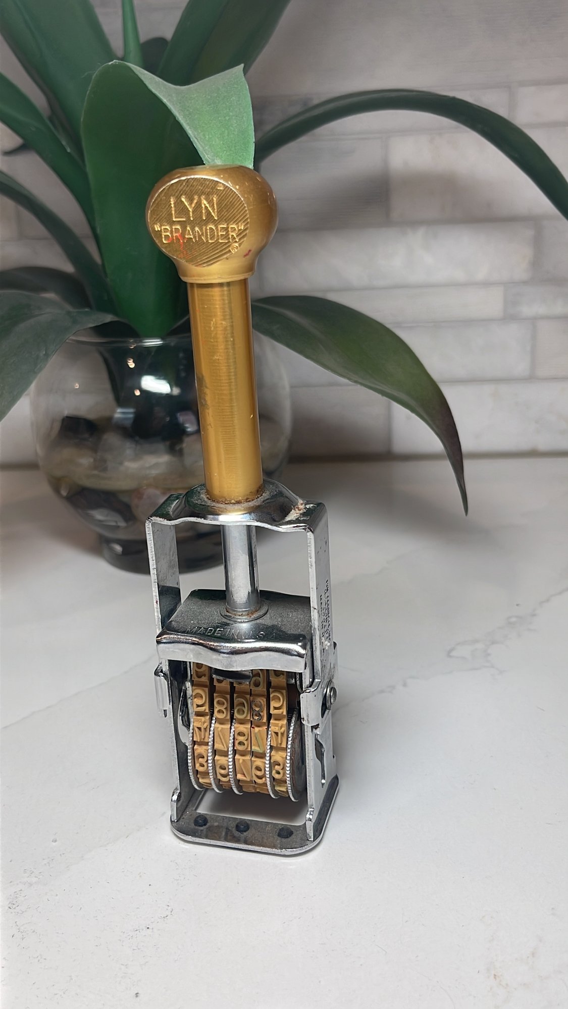 Vintage Brass Handled LYN Brander-grocery Store Price Marker/ink Stamp ...