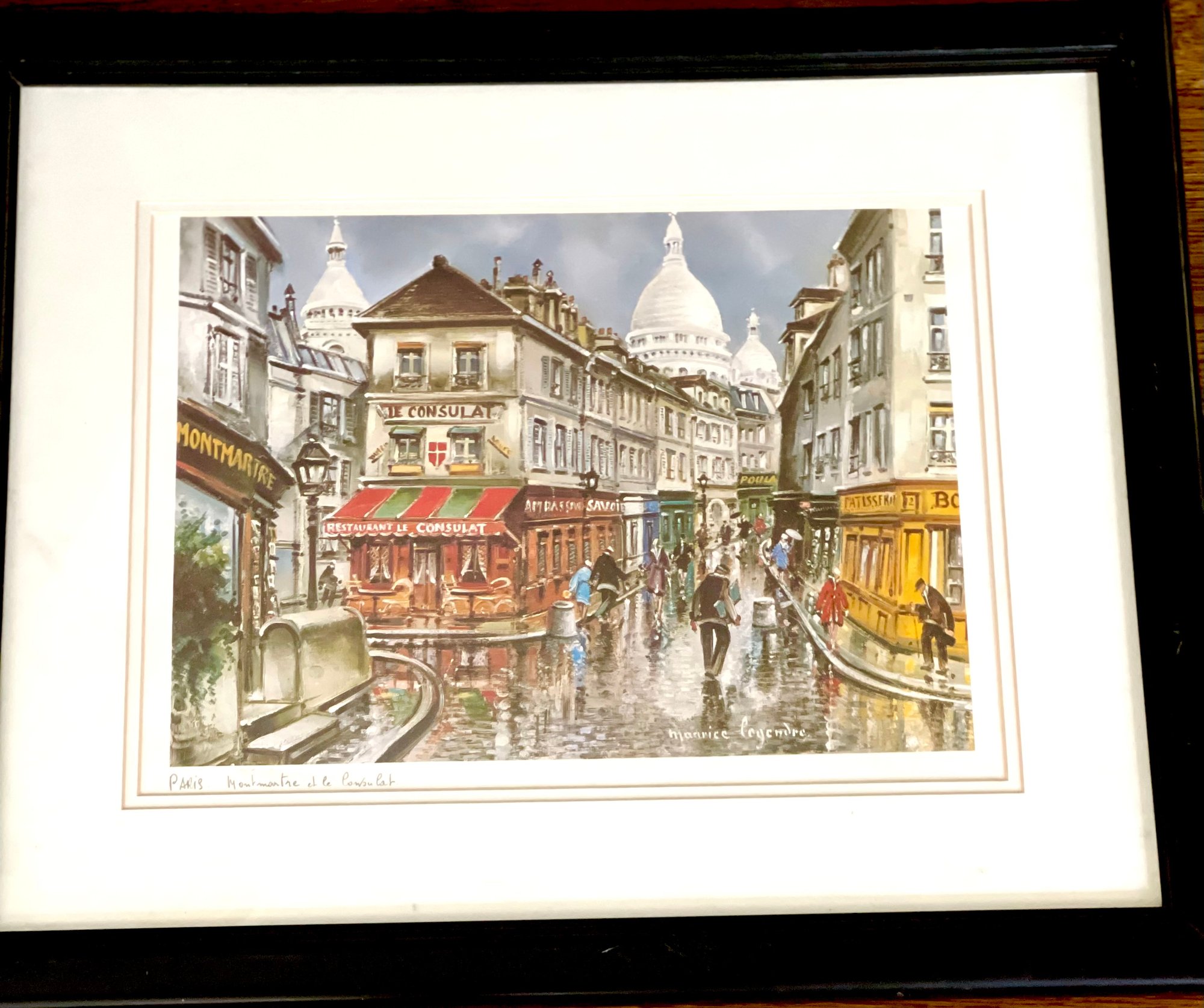 Fabulous Vintage Original Paris Street Scene Print. Maurice Legendre ...
