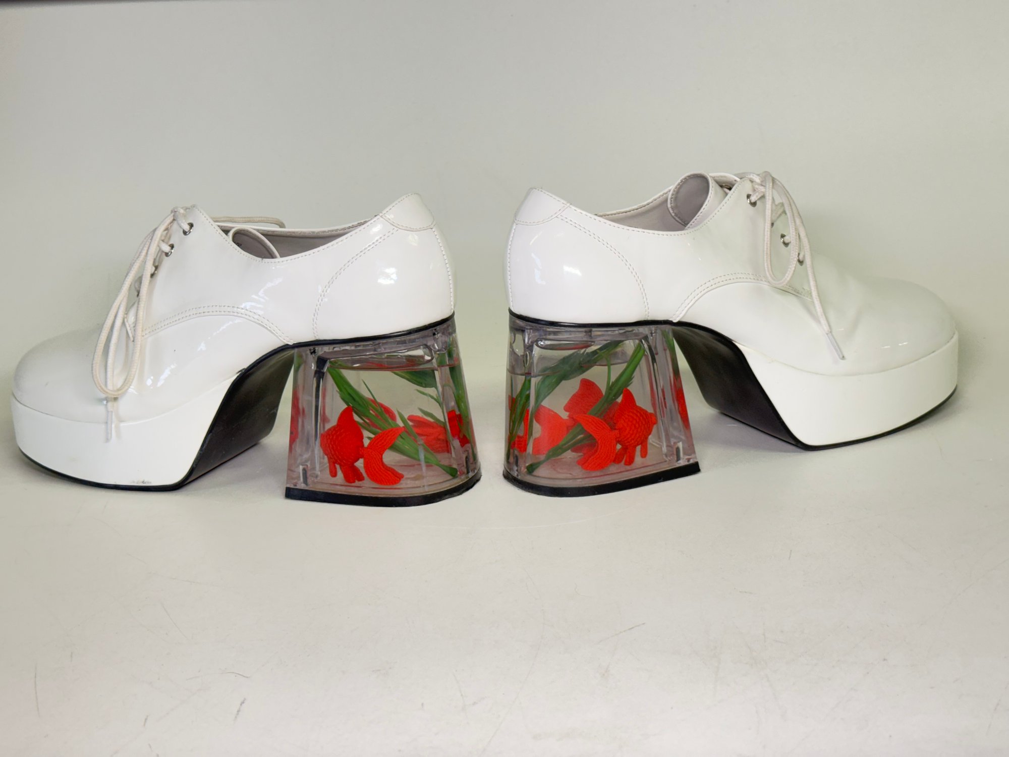 Disco Platform Fish Shoes To Rock Your World With Floating Goldfish ...