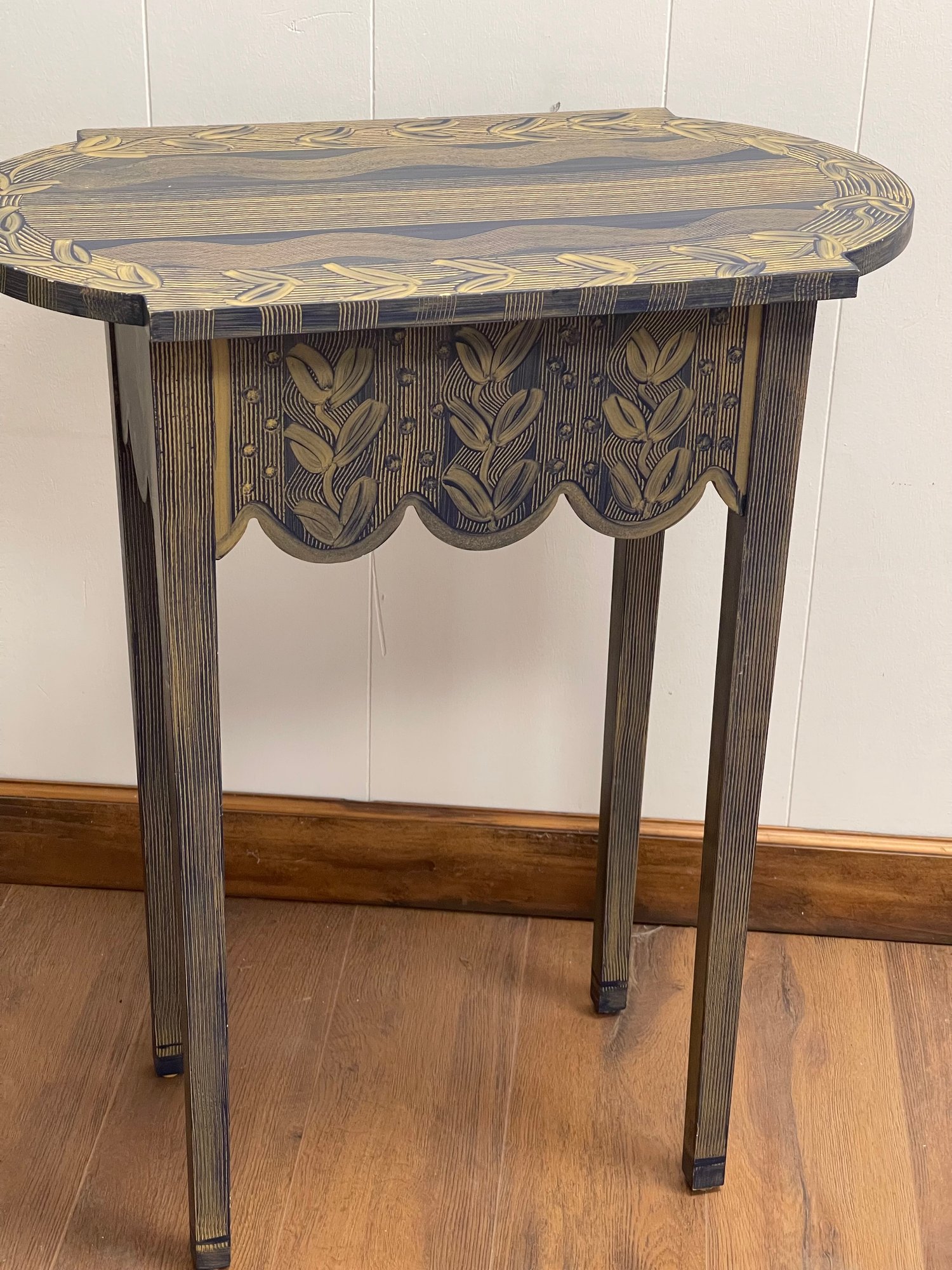 Handpainted Folk Art Side Table, Artsy Earthy And Organic! 25 W X 15 ...