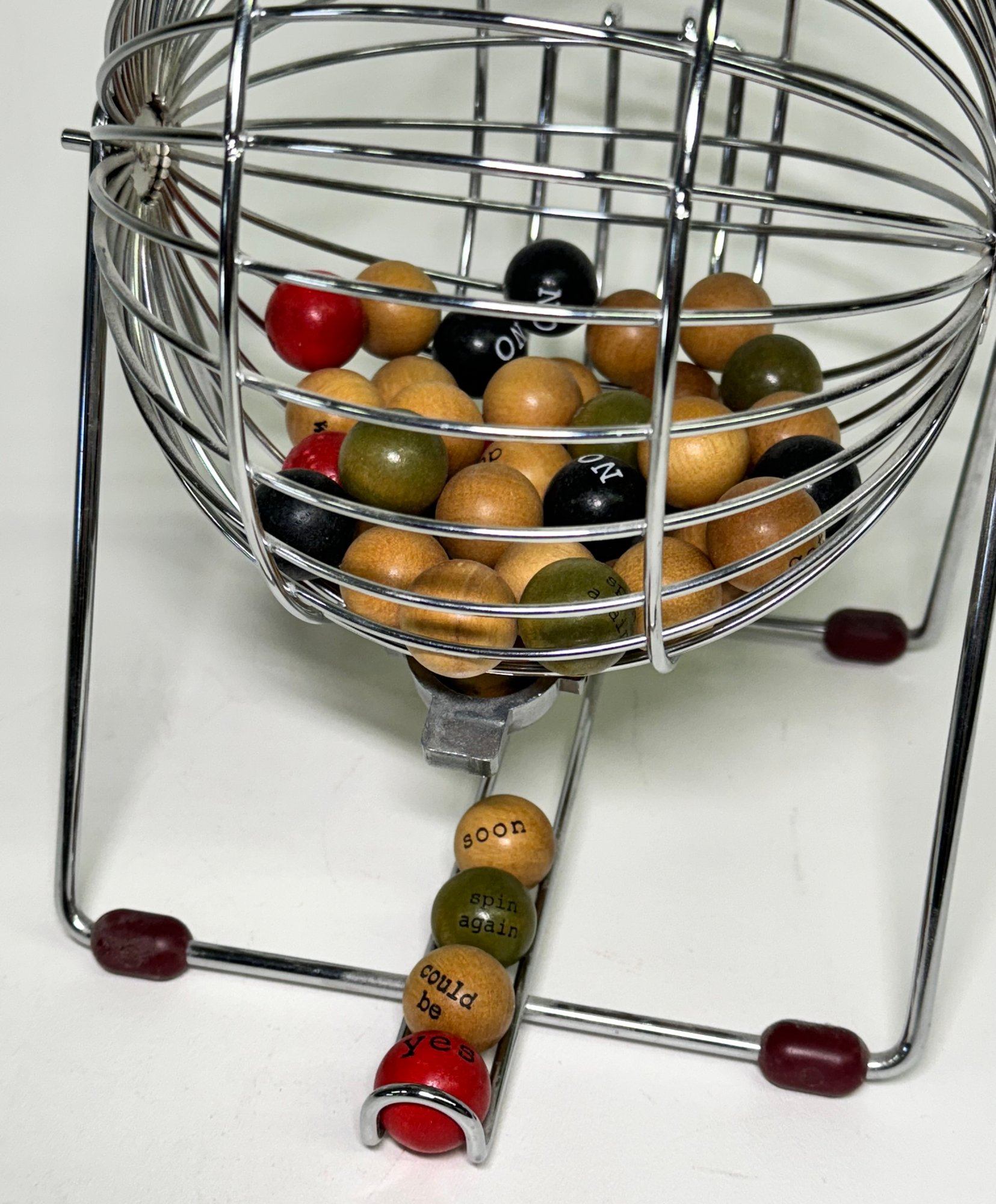 Pottery Barn Bingo Wire Cage Magic 8 Ball Fortune Teller #14036 ...