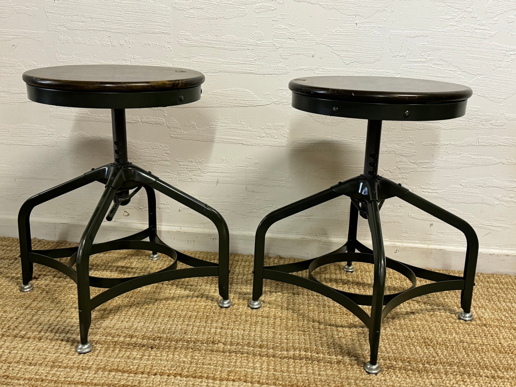 Restoration Hardware Industrial Adjustable Swivel Stools #14999 ...