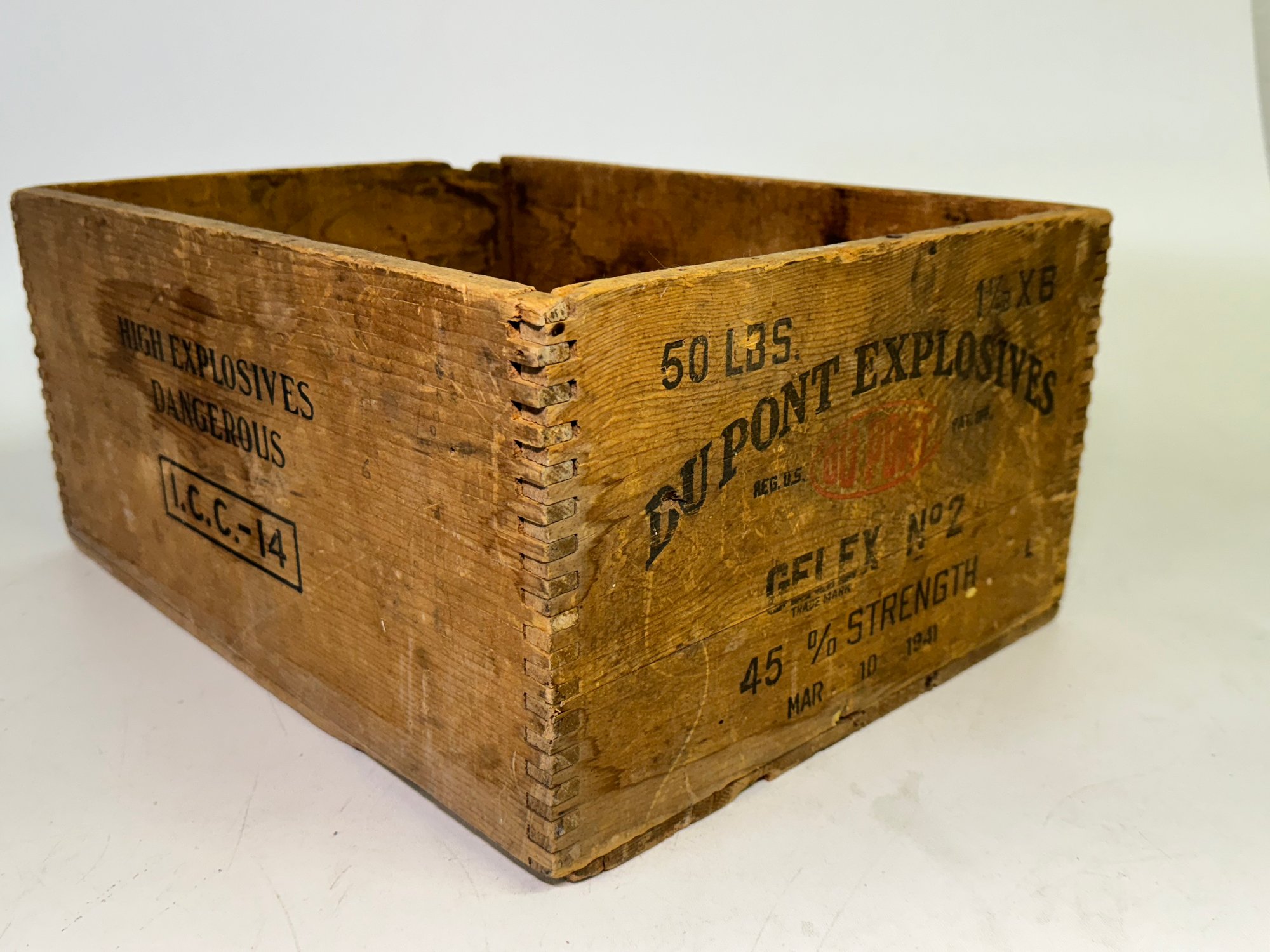 Vintage Dupont High Explosives Gelex No.2 Wood Crate #14965 ...