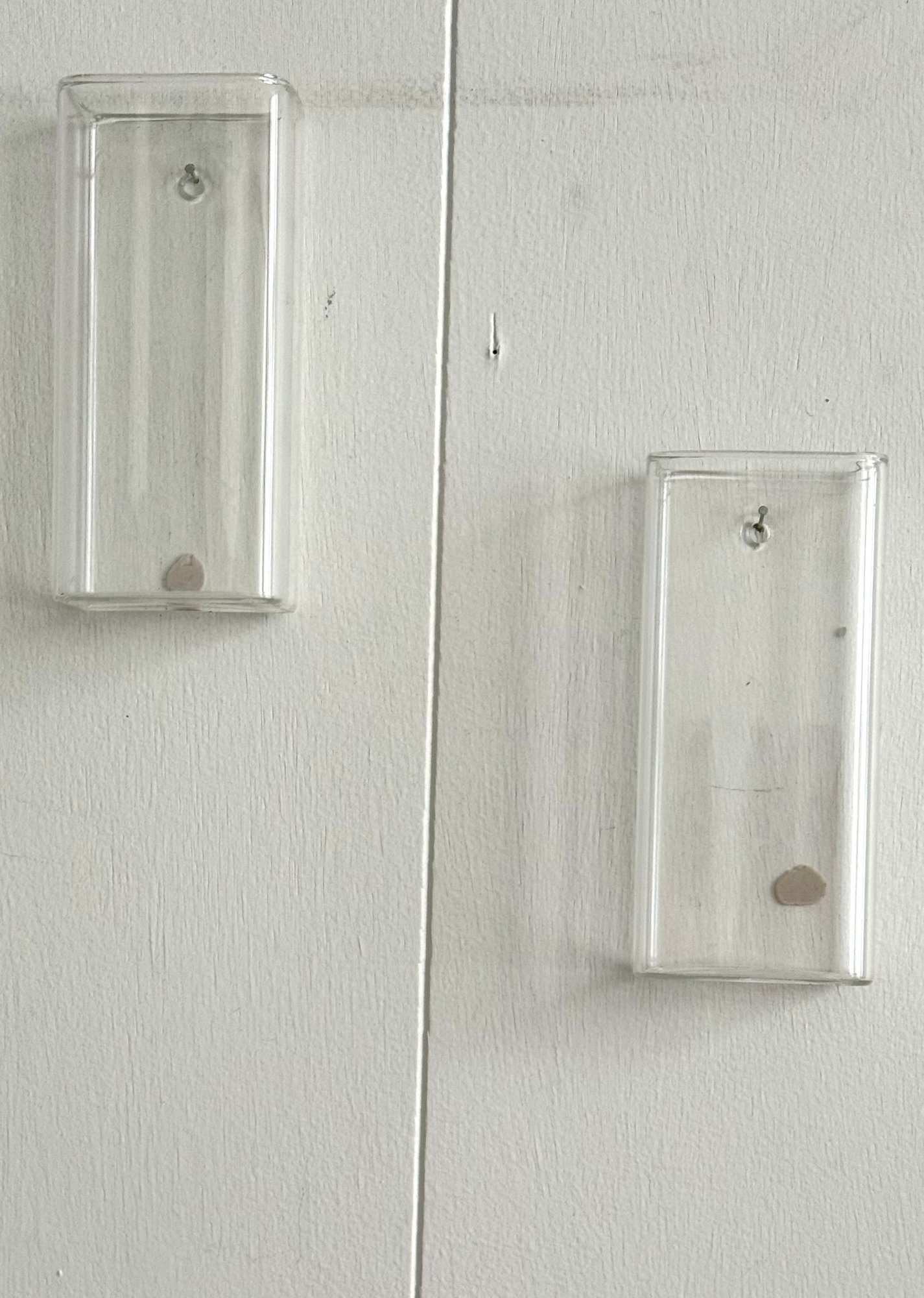 Clear Lucite Wall Pockets/vases. No Contents, So Many Possibilities ...