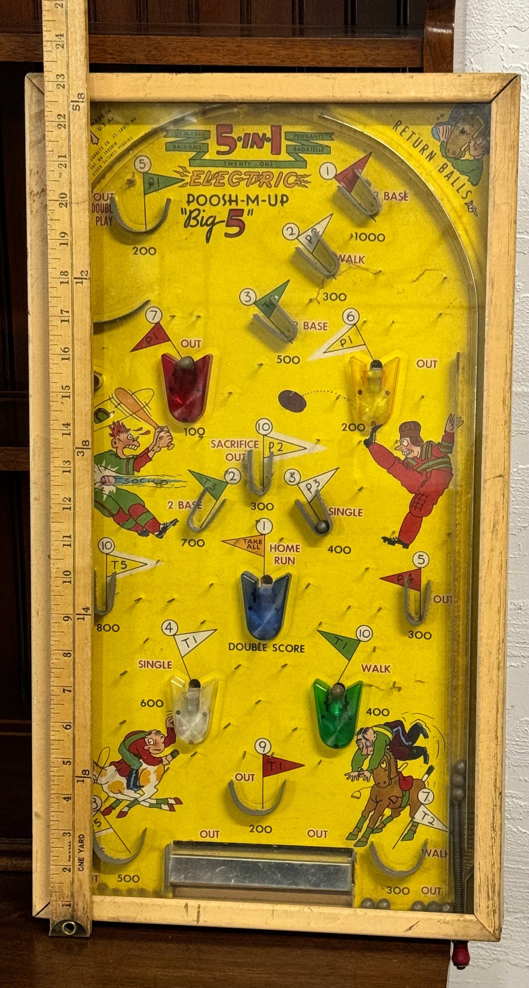 5 -in-1 Electric Poosh-M-Up Big Five Table Top Pinball Game Lot #2 ...