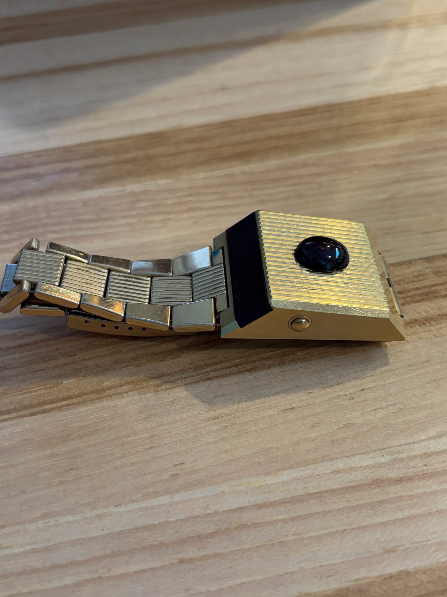 Bulova Computron LED Digital Watch - Gold Tone #3076 | Auctionninja.com