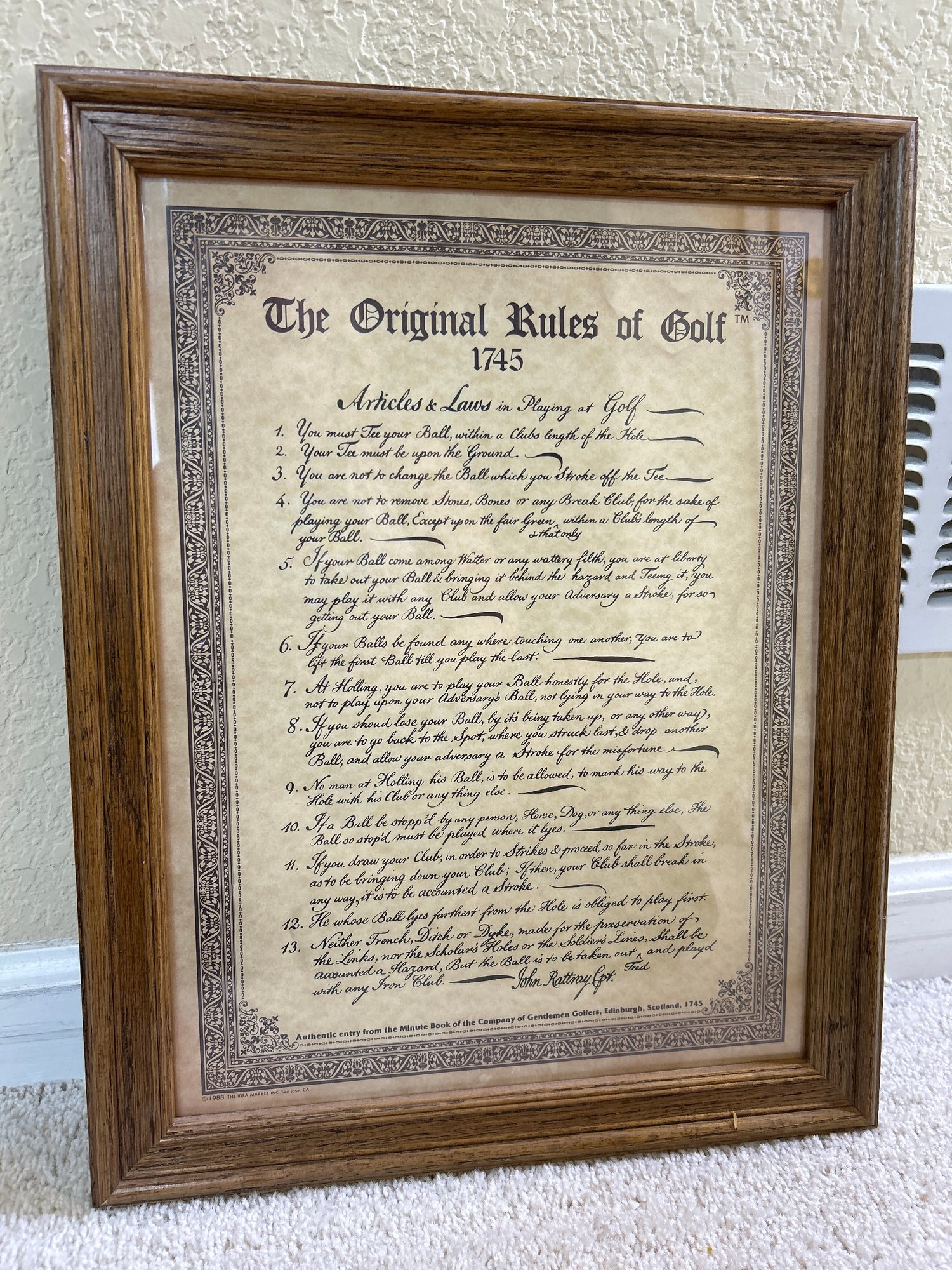 The Original Rules Of Golf #37804 | Auctionninja.com