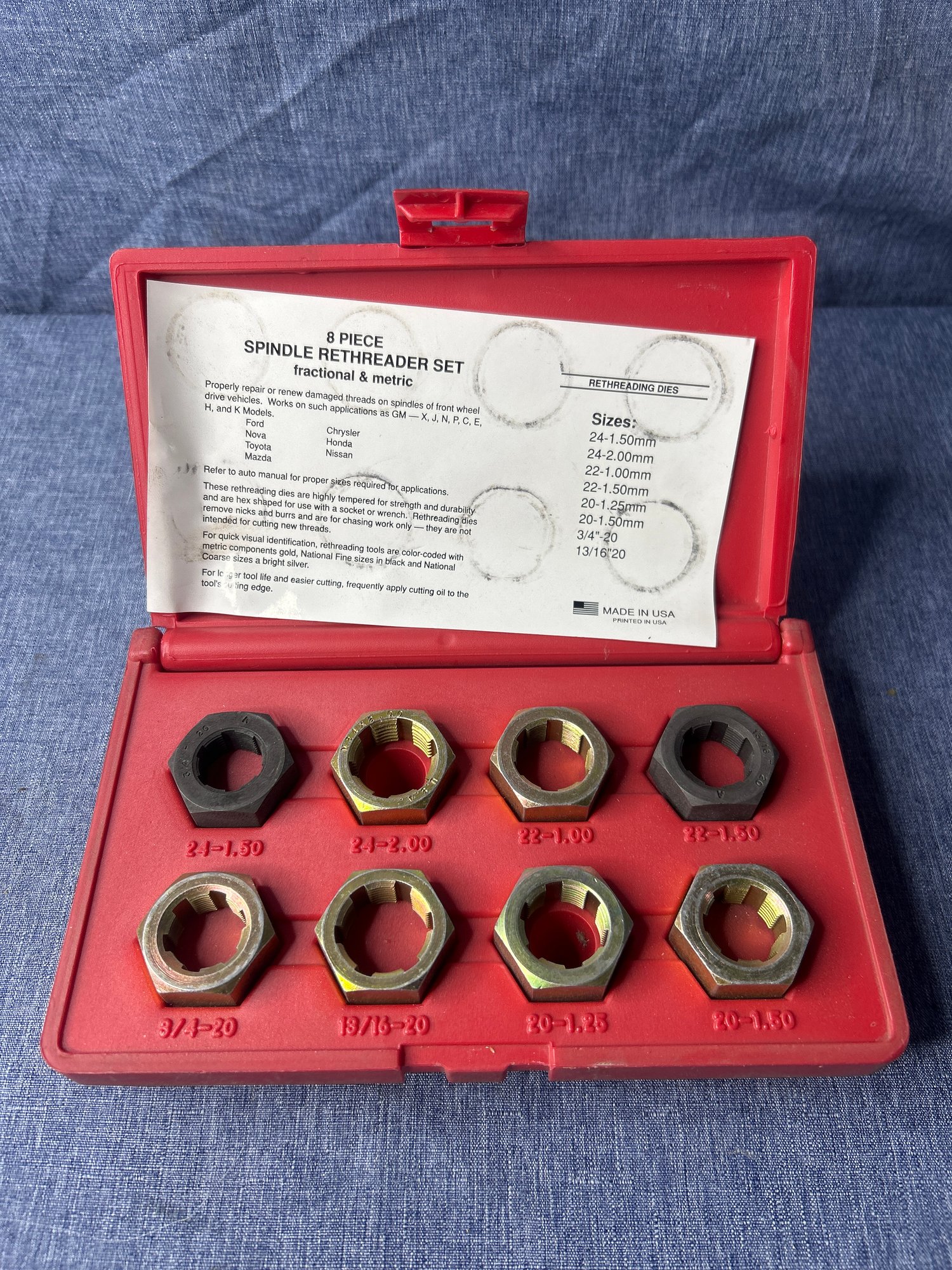 Mac Tools 8 Pc Spindle Rethreader Set #31113 | Auctionninja.com