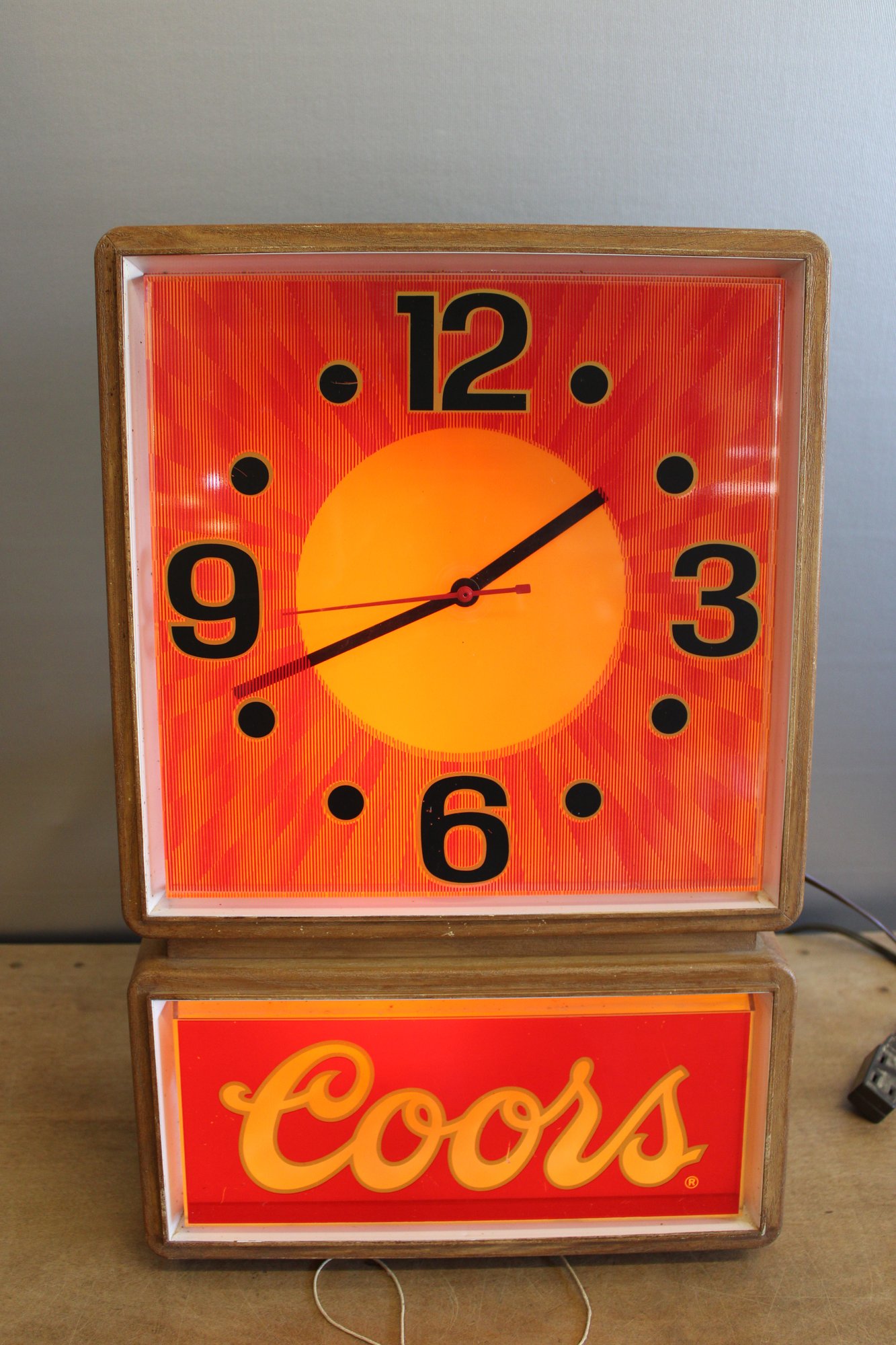 Coors Clock Light 1986 Tested Works 21" X 14" X 5" #16334 ...