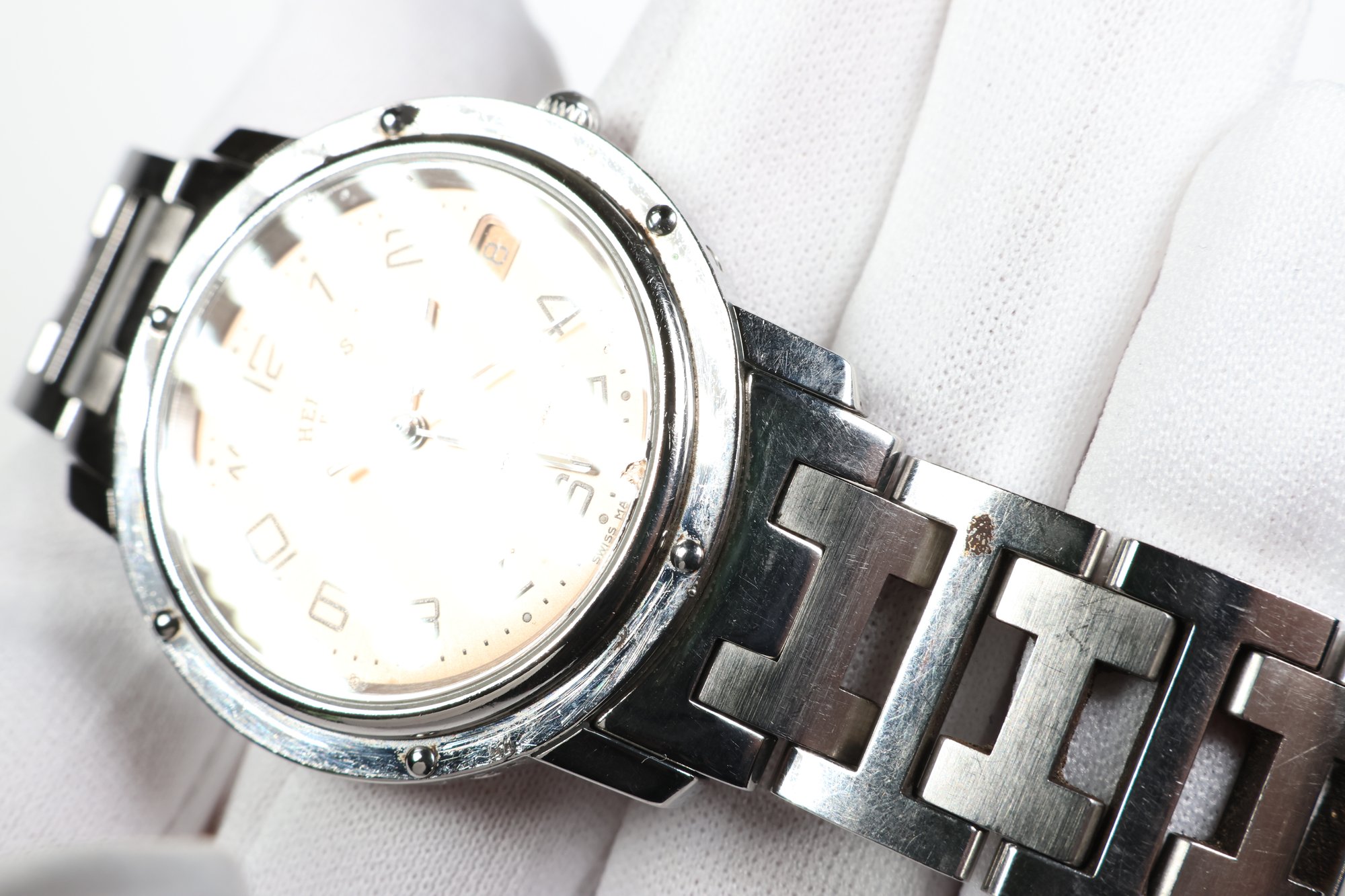 Hermes Mens Watch Wrist Watch Model Number: CL6.710 Clipper Bracelet ...