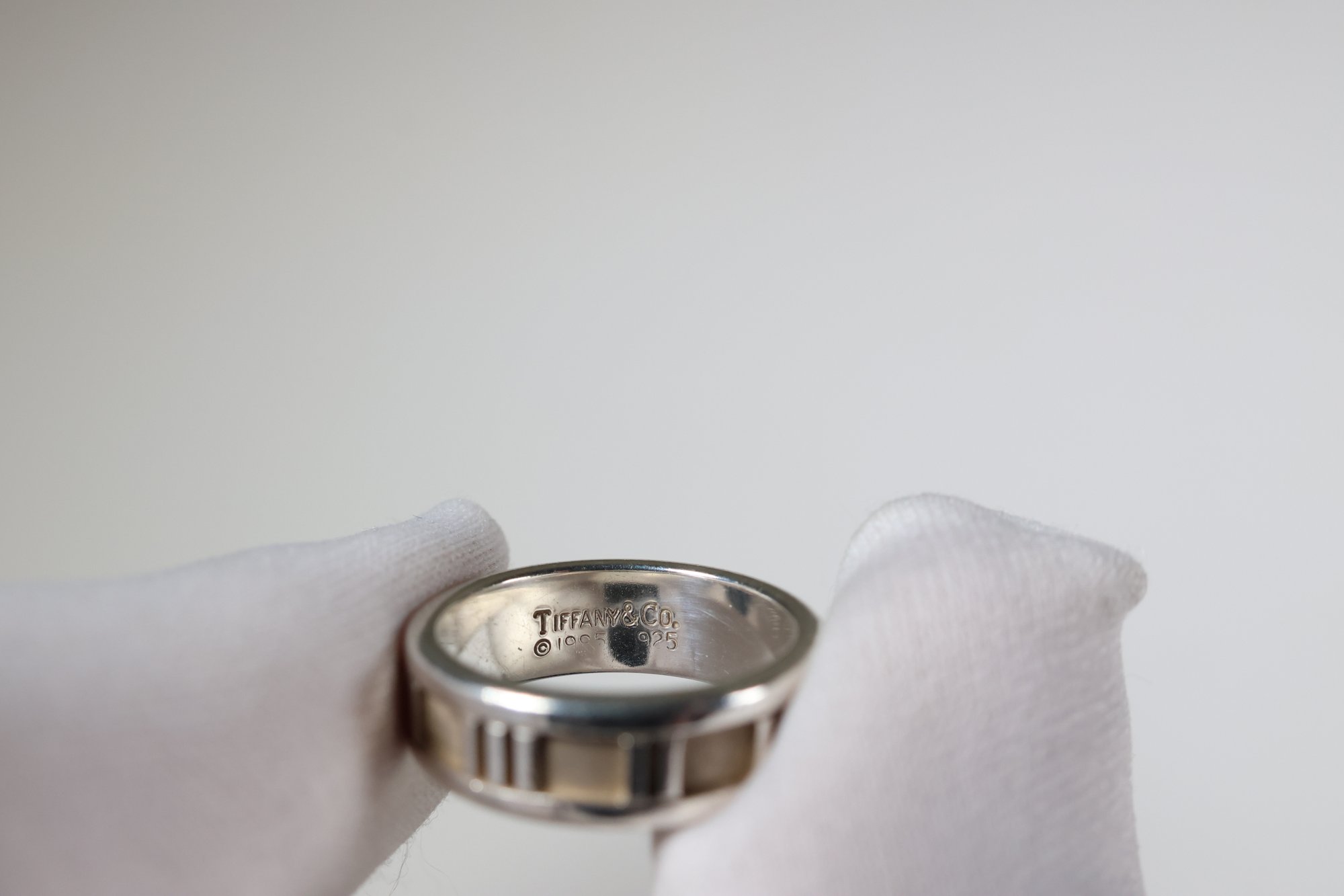 Sterling Silver Tiiffany & Co. Ring Atlas 925 Roman Numerals Clock Face ...