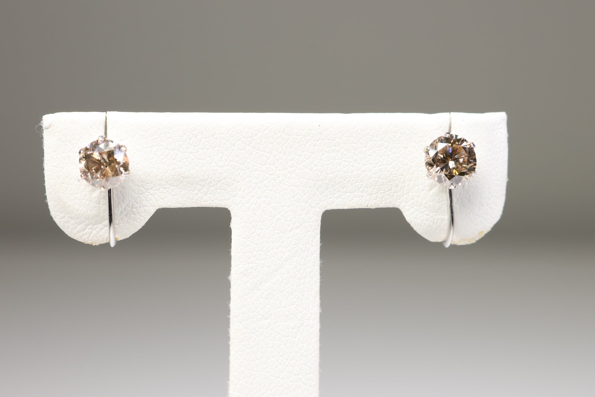 Natural Diamond Earrings 1.00ctw, 18k White Gold 1.2 Grams, Jewelry ...