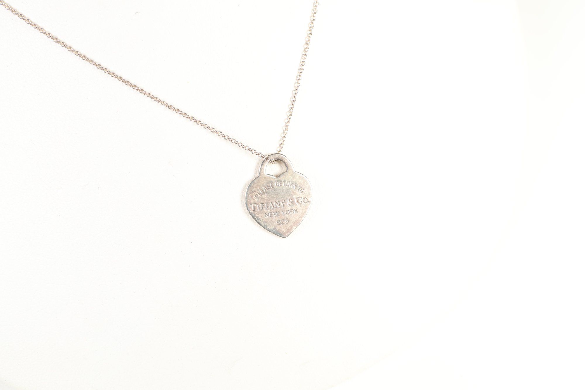 Tiffany & Co. Small Heart Tag Pendant Necklace Sterling Silver 925 ...