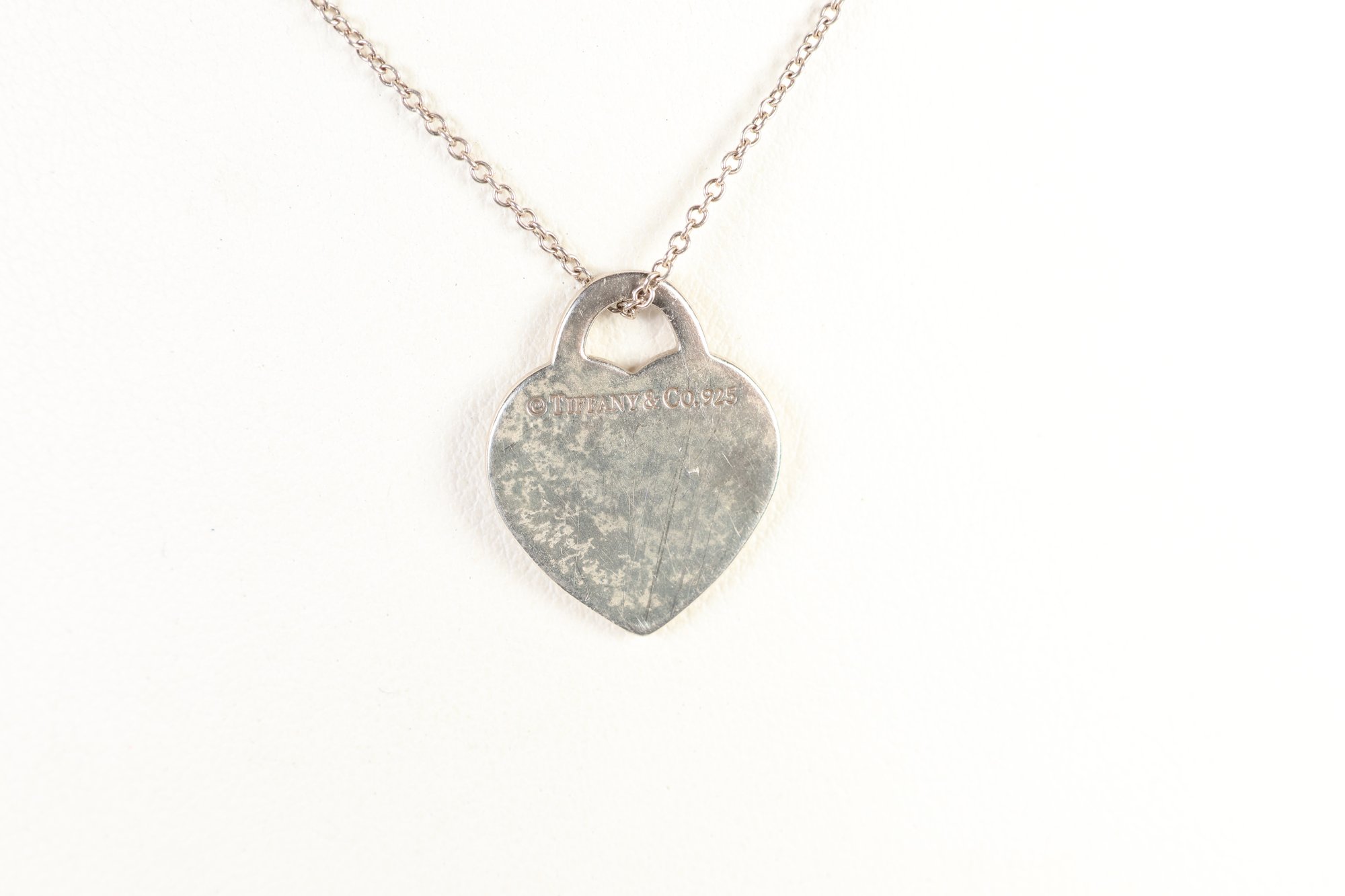 Tiffany & Co. Small Heart Tag Pendant Necklace Sterling Silver 925 ...