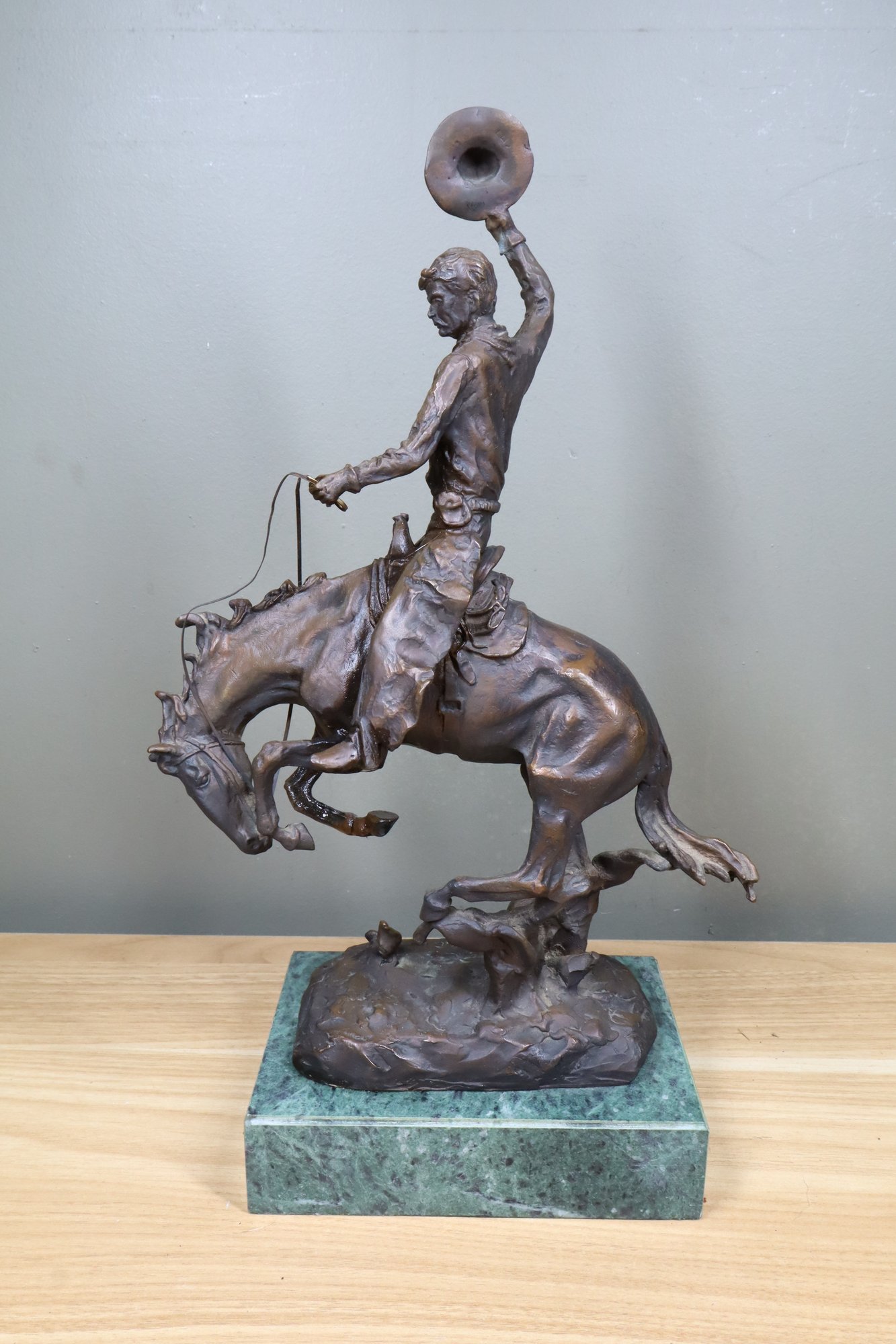Antique Rodeo Rider Carl Kauba Signed 1890s Bronze Sculpture Western ...