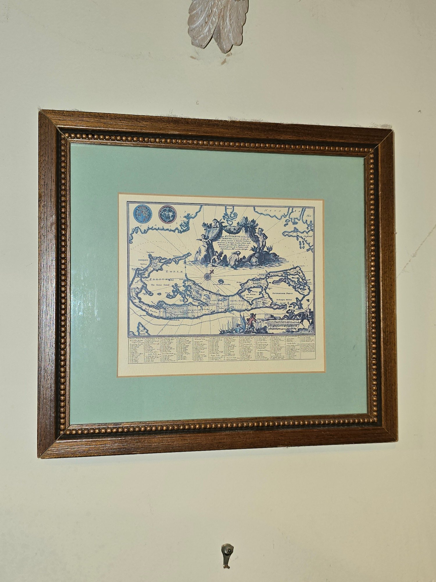 Antique Wood Framed Map Of Bermuda #71341 | Auctionninja.com