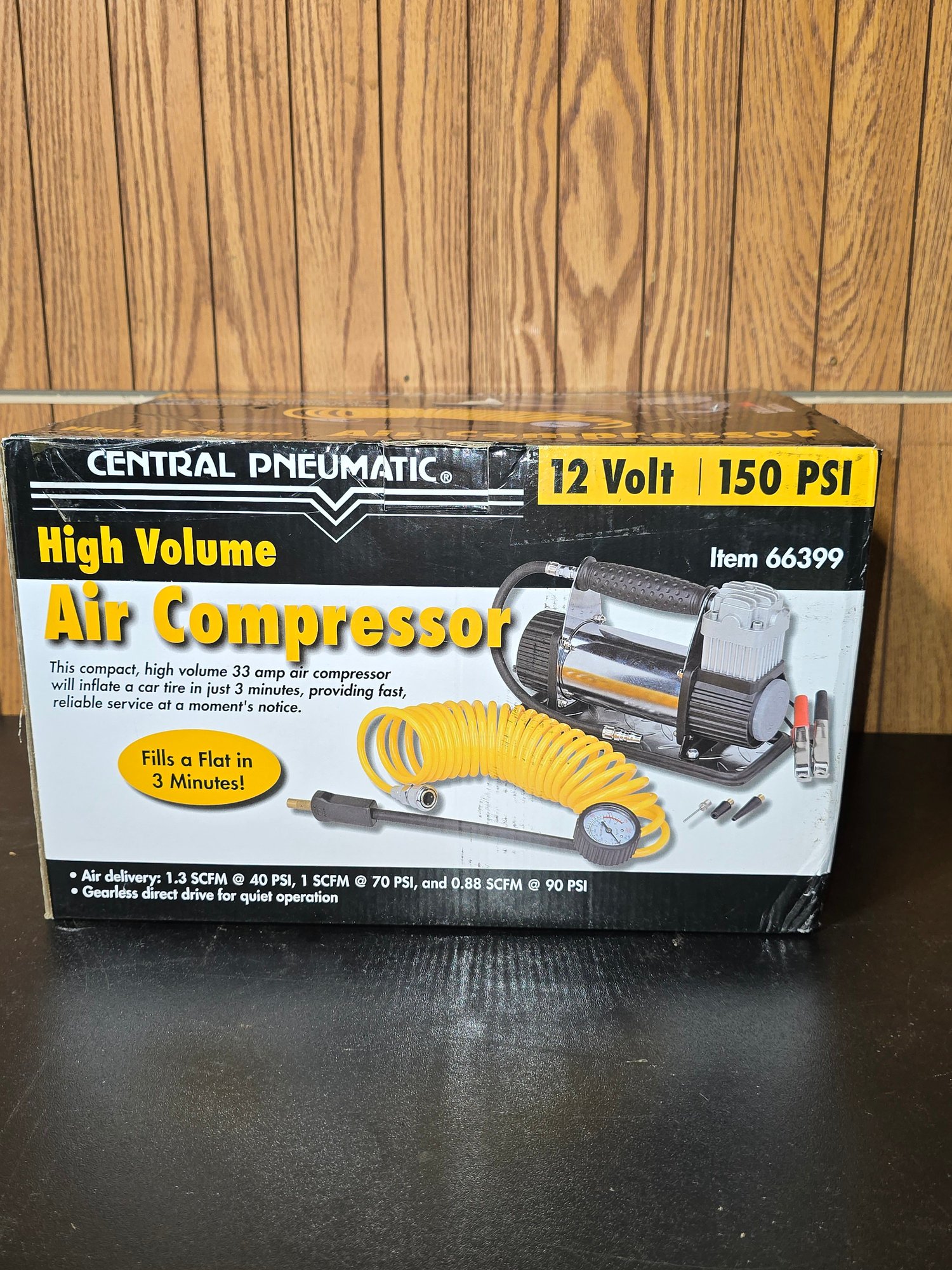 Central Pnematic High Volume Air Compressor In Box #71886 ...