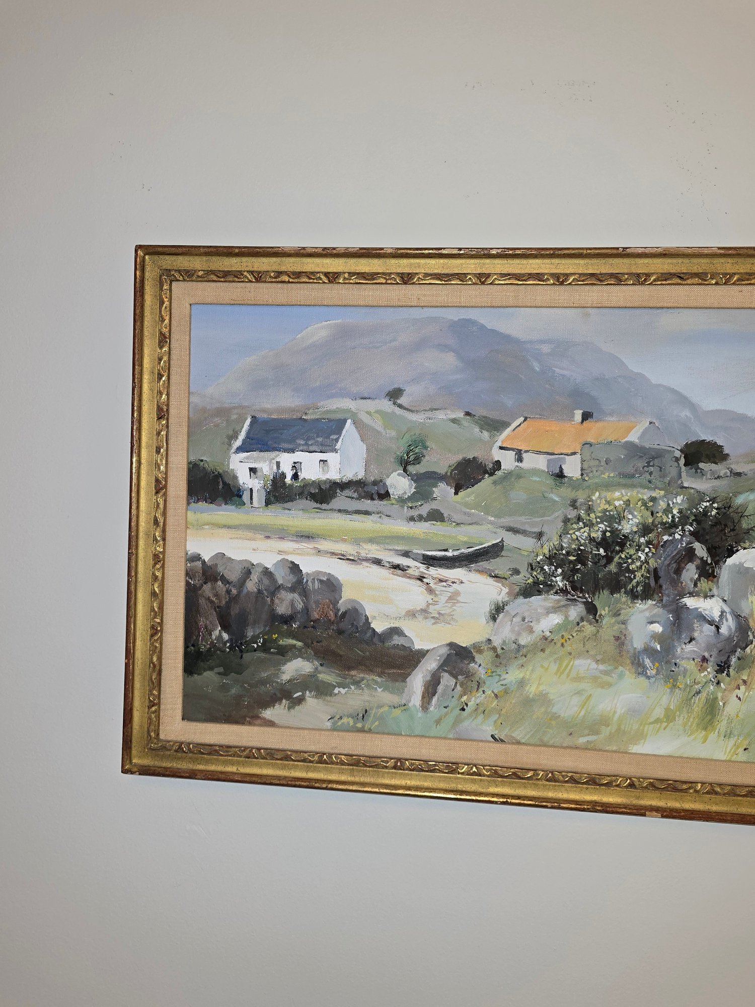Signed Anne Tallentire C1949, Oil On Canvas Painting Of Cottage In ...